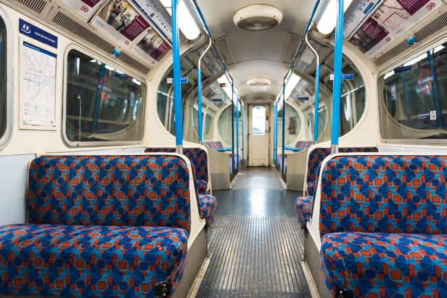 Fashion Shoot On A Tube Carriage