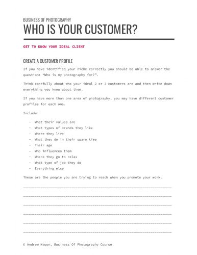 Identify & Find Ideal Customers Worksheet